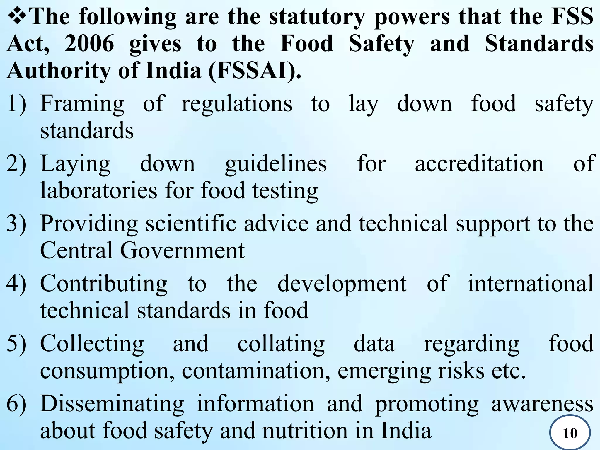 Food safety and standards | PPTX