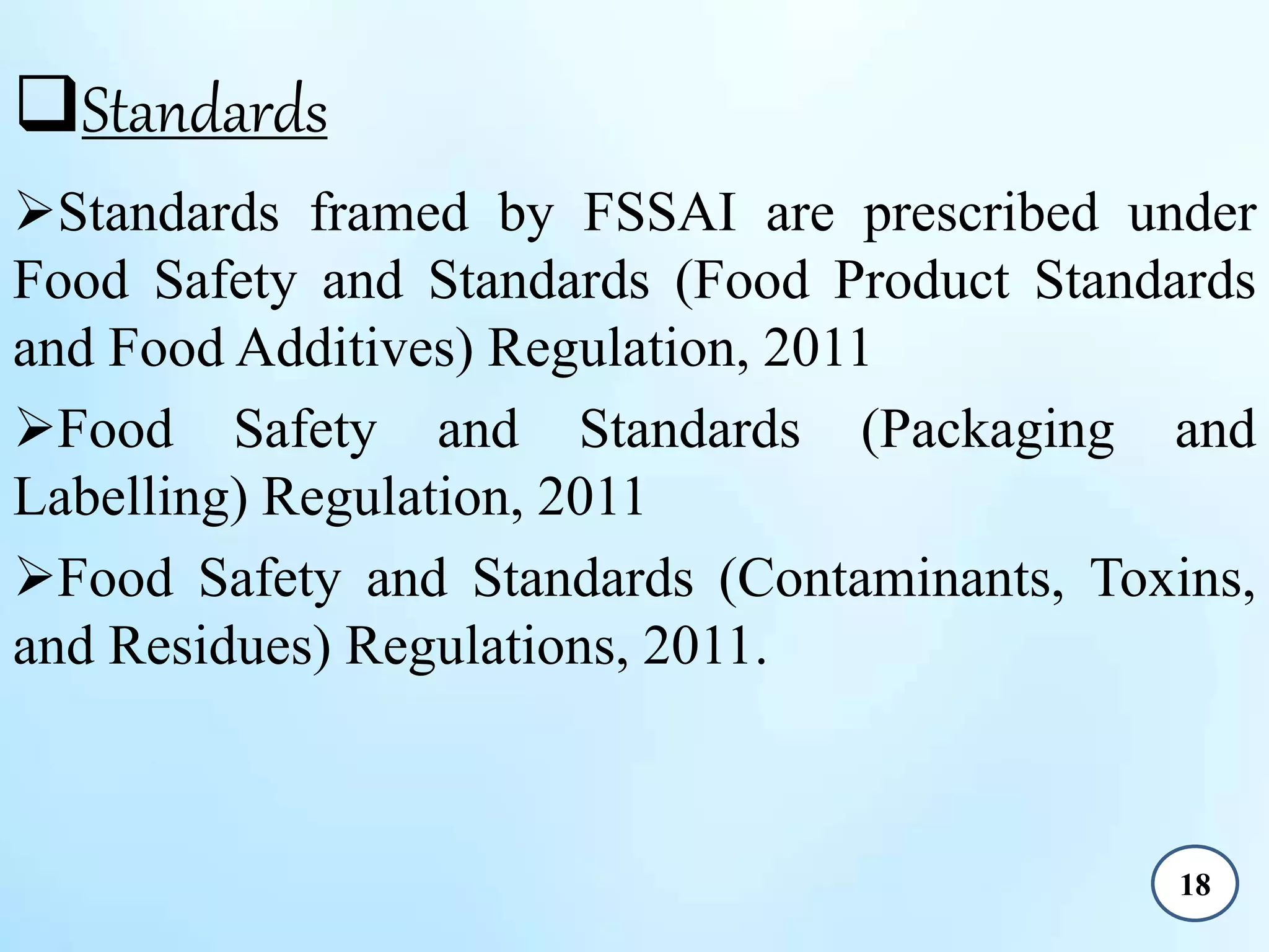 Food safety and standards | PPTX