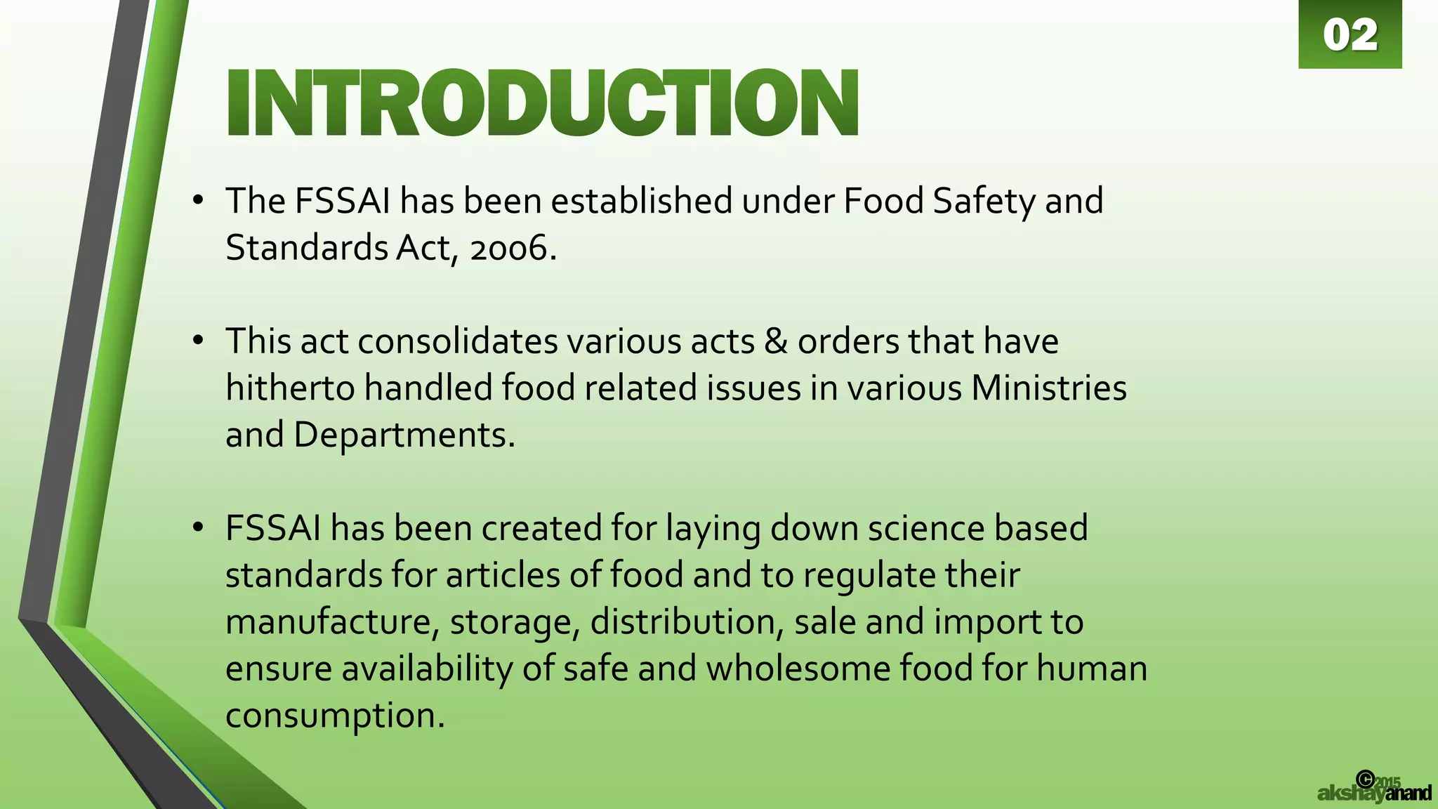 FSSAI - Food Safety and Standards Authority of India - by Akshay Anand ...