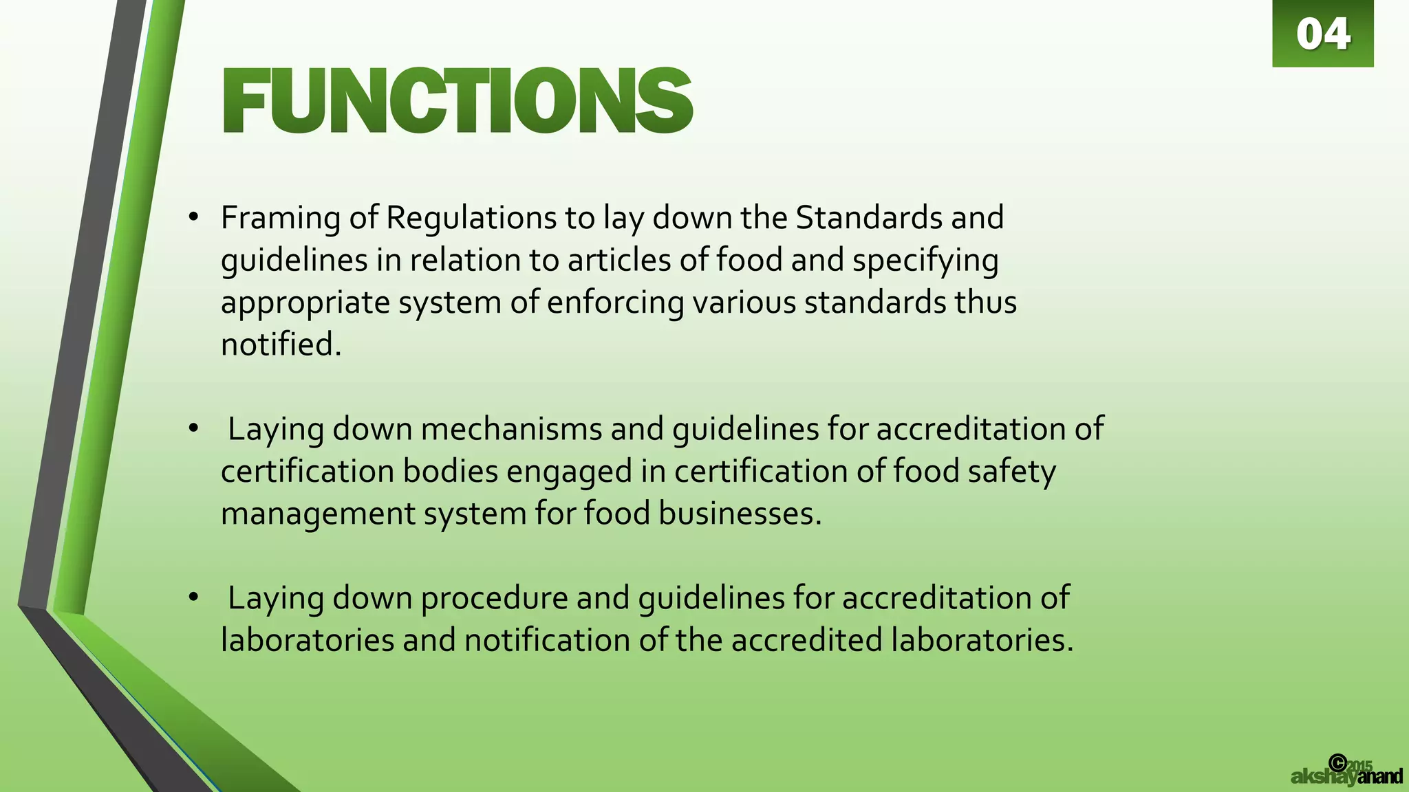FSSAI - Food Safety and Standards Authority of India - by Akshay Anand ...