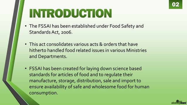 FSSAI - Food Safety and Standards Authority of India - by Akshay Anand ...