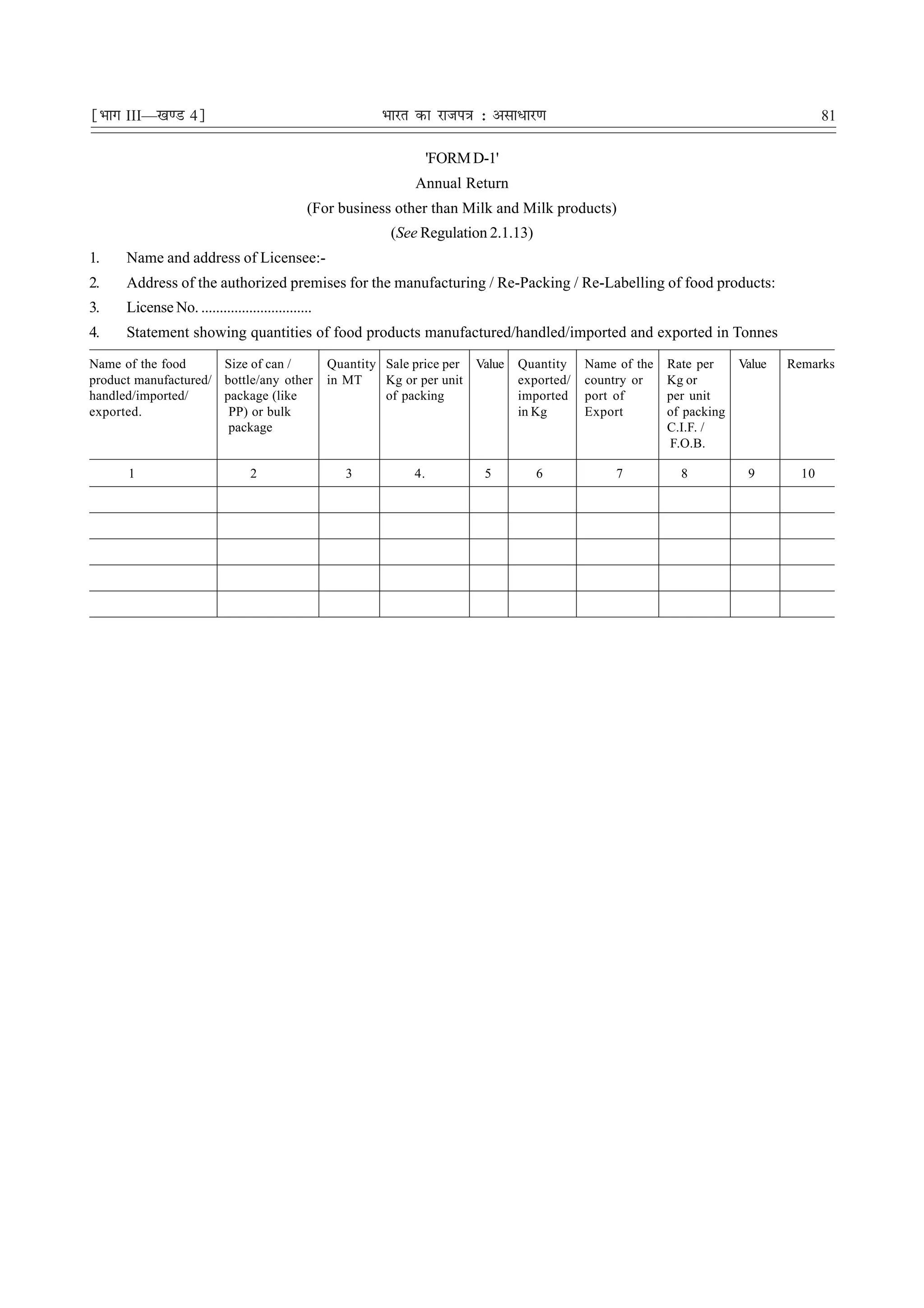 Food safety and standards (licensing and registration of food ...