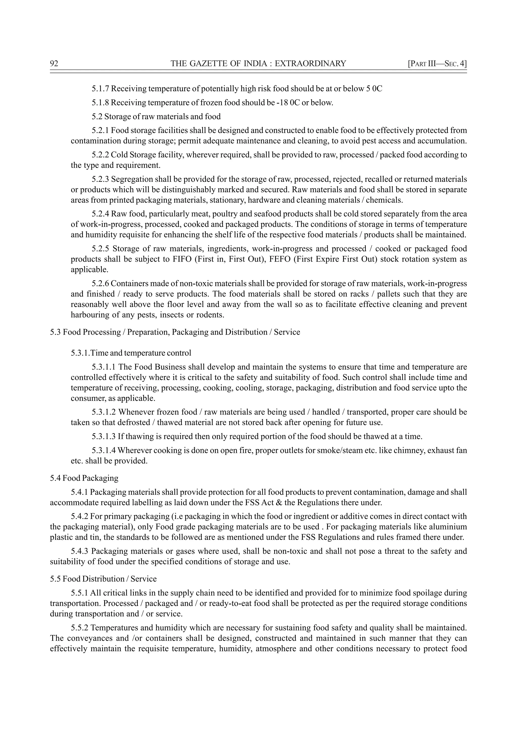 Food safety and standards (licensing and registration of food ...