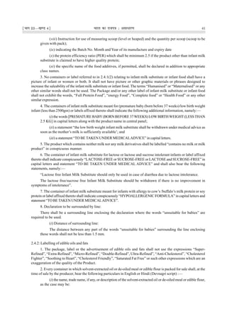 Food safety and standards (packaging and labelling) regulation, 2011 | PDF