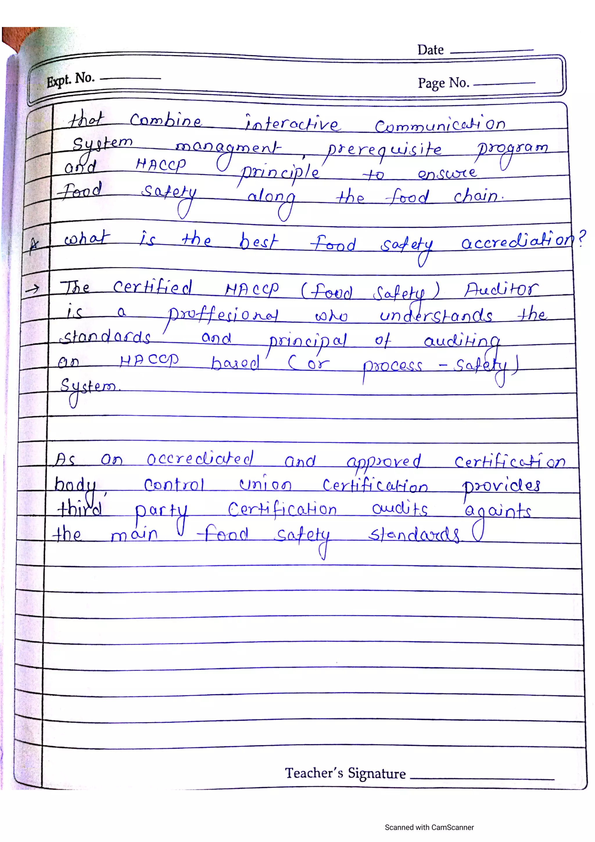 Food safety assignment | PDF