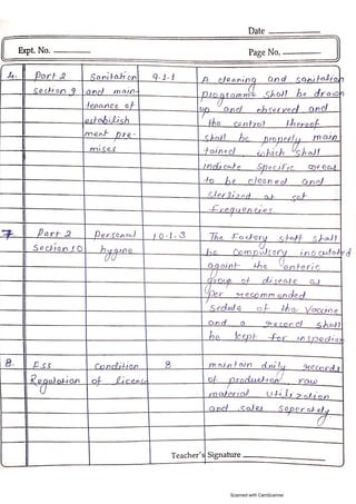 Food safety assignment | PDF