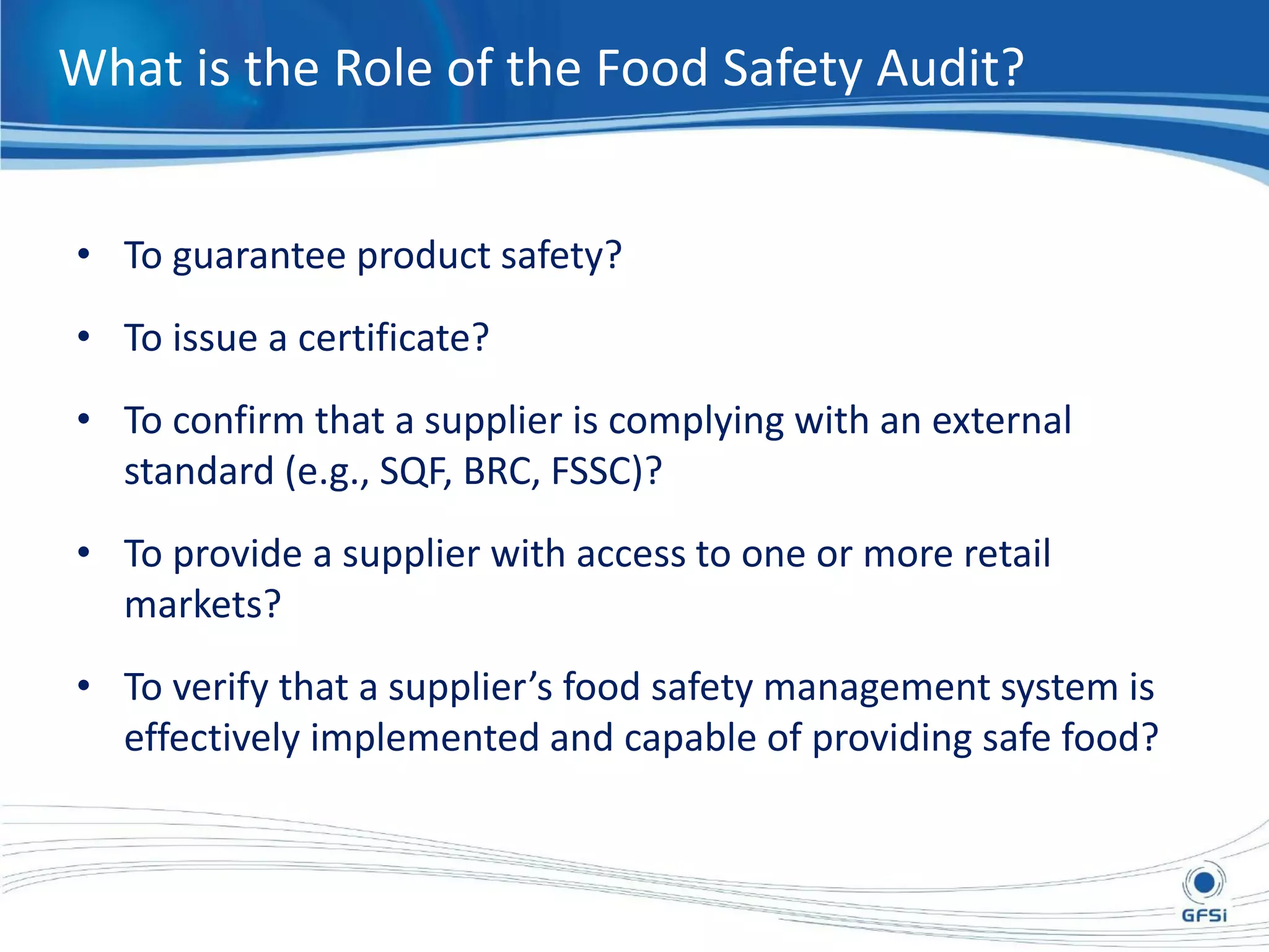 Food Safety Audit and Assessment | PDF | Food Industry | Industries