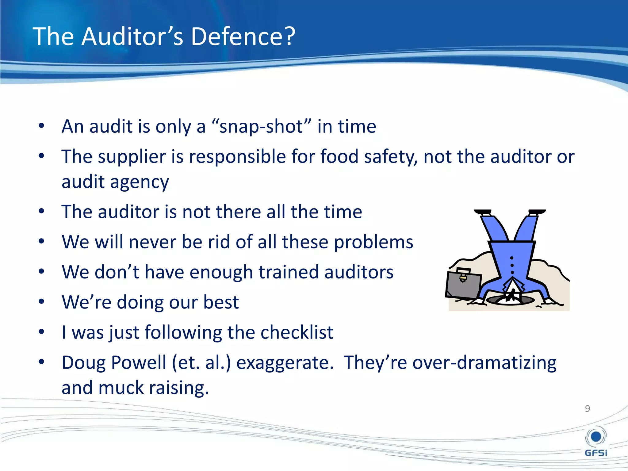 Food Safety Audit and Assessment | PDF