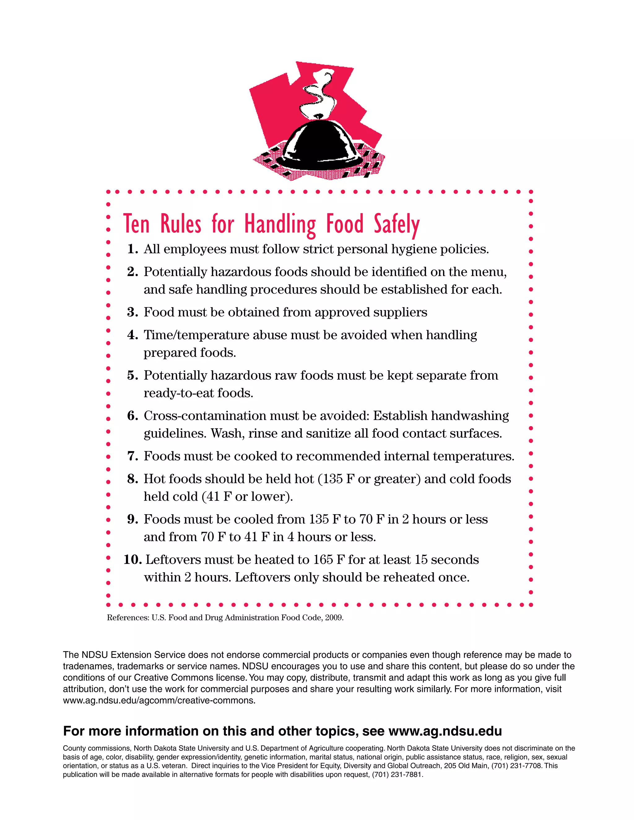 Food safety basics a reference guide for foodservice operators | PDF