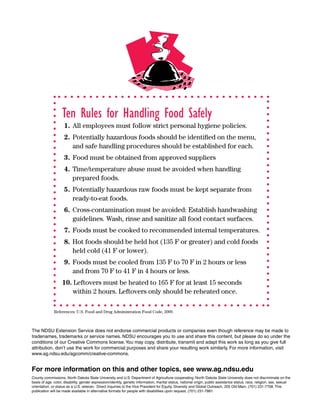 Food safety basics a reference guide for foodservice operators | PDF