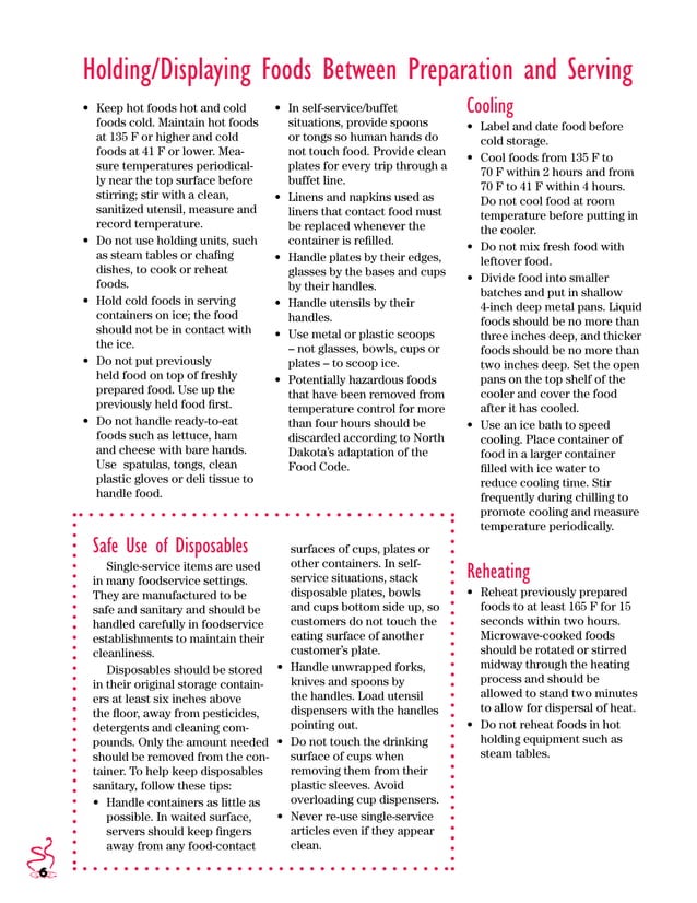 Food safety basics a reference guide for foodservice operators | PDF