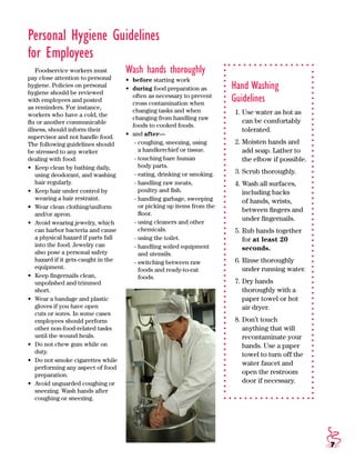 Food safety basics a reference guide for foodservice operators | PDF