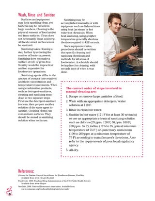 Food safety basics a reference guide for foodservice operators | PDF