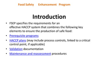 Food safety Enhancement program | PPTX