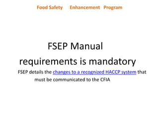Food safety Enhancement program | PPTX