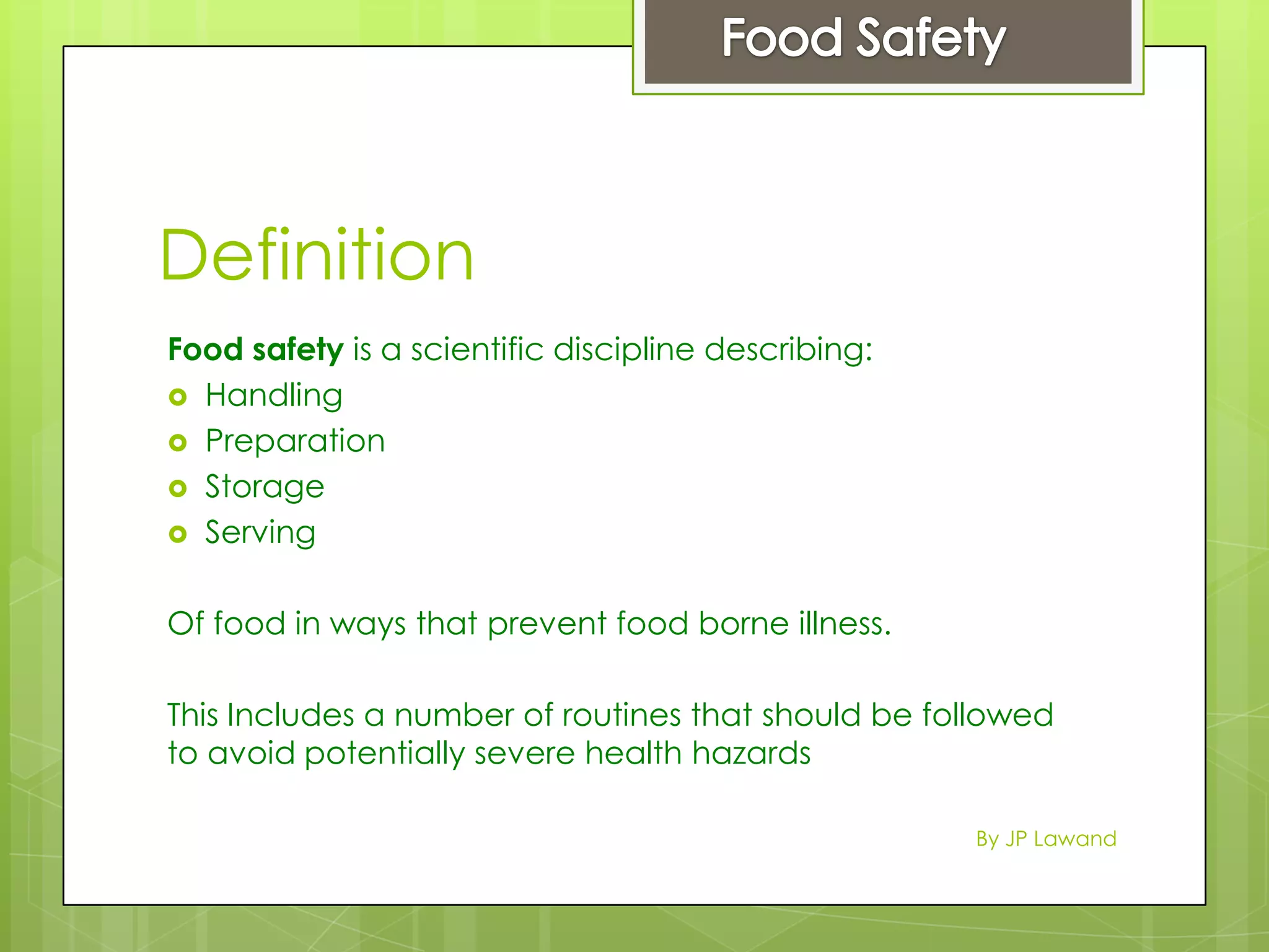 Food safety | PPTX