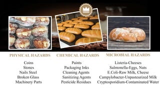 food safety in bakery industry, HACCP, Hazards, food safety system. | PPTX