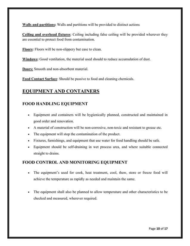 FOOD SAFETY SYSTEM AND ITS CONTROL IN BAKERY INDUSTRY | PDF