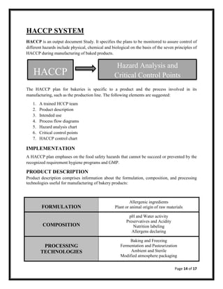 FOOD SAFETY SYSTEM AND ITS CONTROL IN BAKERY INDUSTRY | PDF