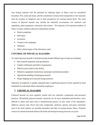 FOOD SAFETY SYSTEM AND ITS CONTROL IN BAKERY INDUSTRY | PDF