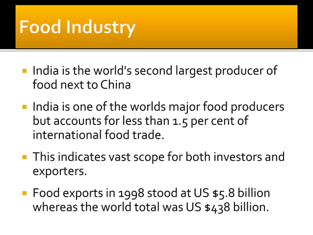 FOOD SAFETY IN INDIA CURRENT STATU.pptx | Food Industry | Industries