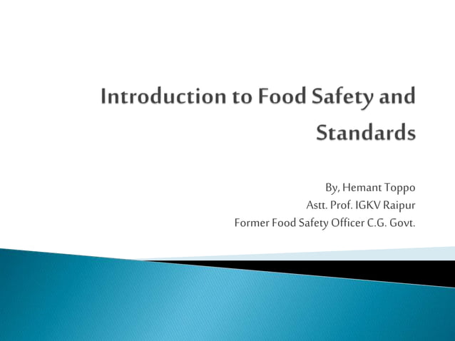 Food safety introduction. | PPT
