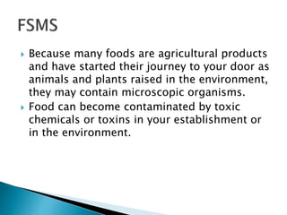 Food safety introduction. | PPTX | Chemistry | Science