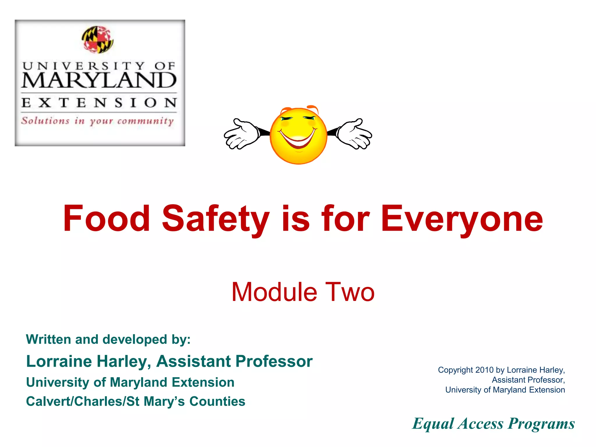 Food Safety is for Everyone, Module 2: Personal Hygiene | PPT ...