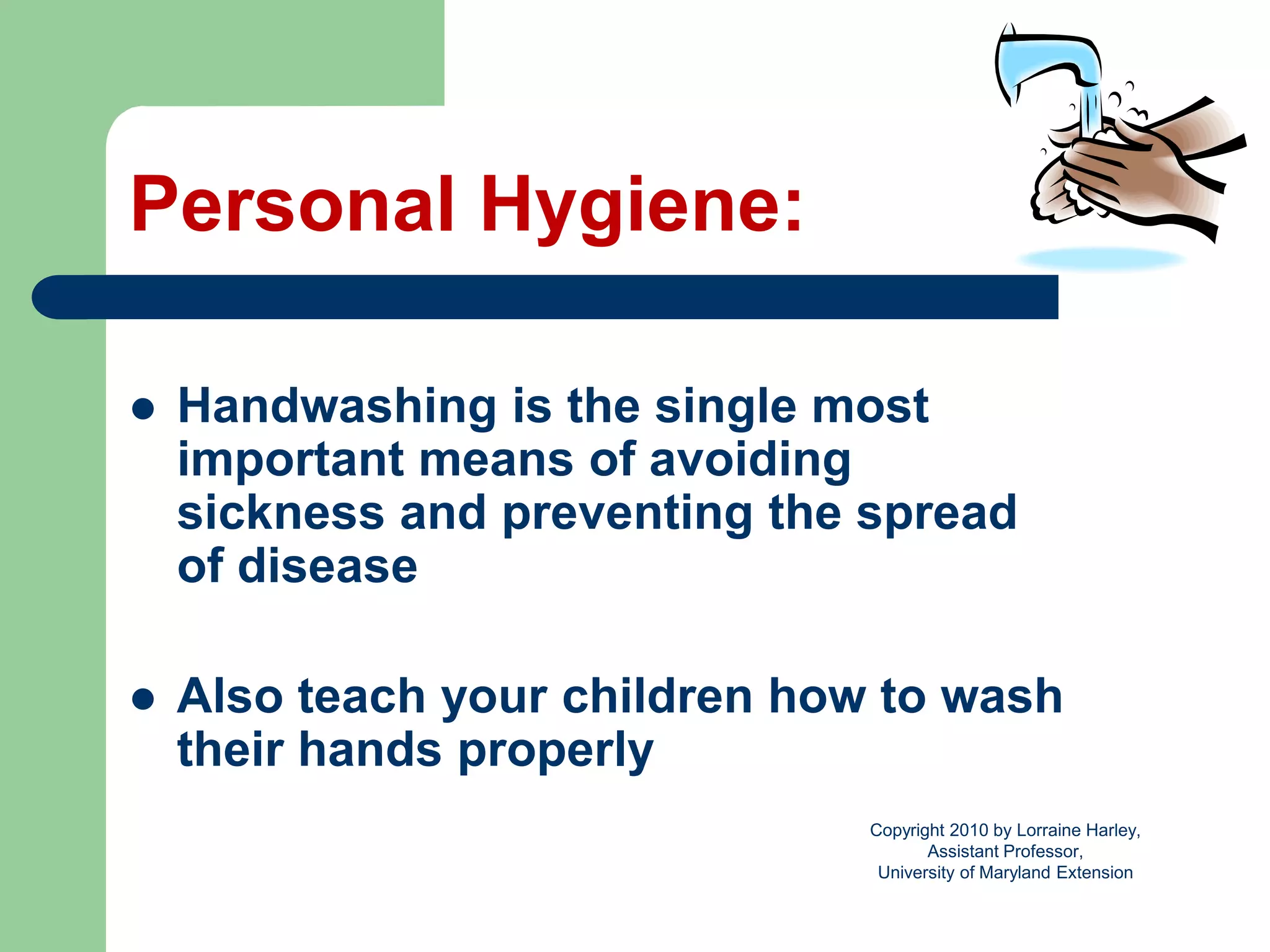 Food Safety is for Everyone, Module 2: Personal Hygiene | PPT ...