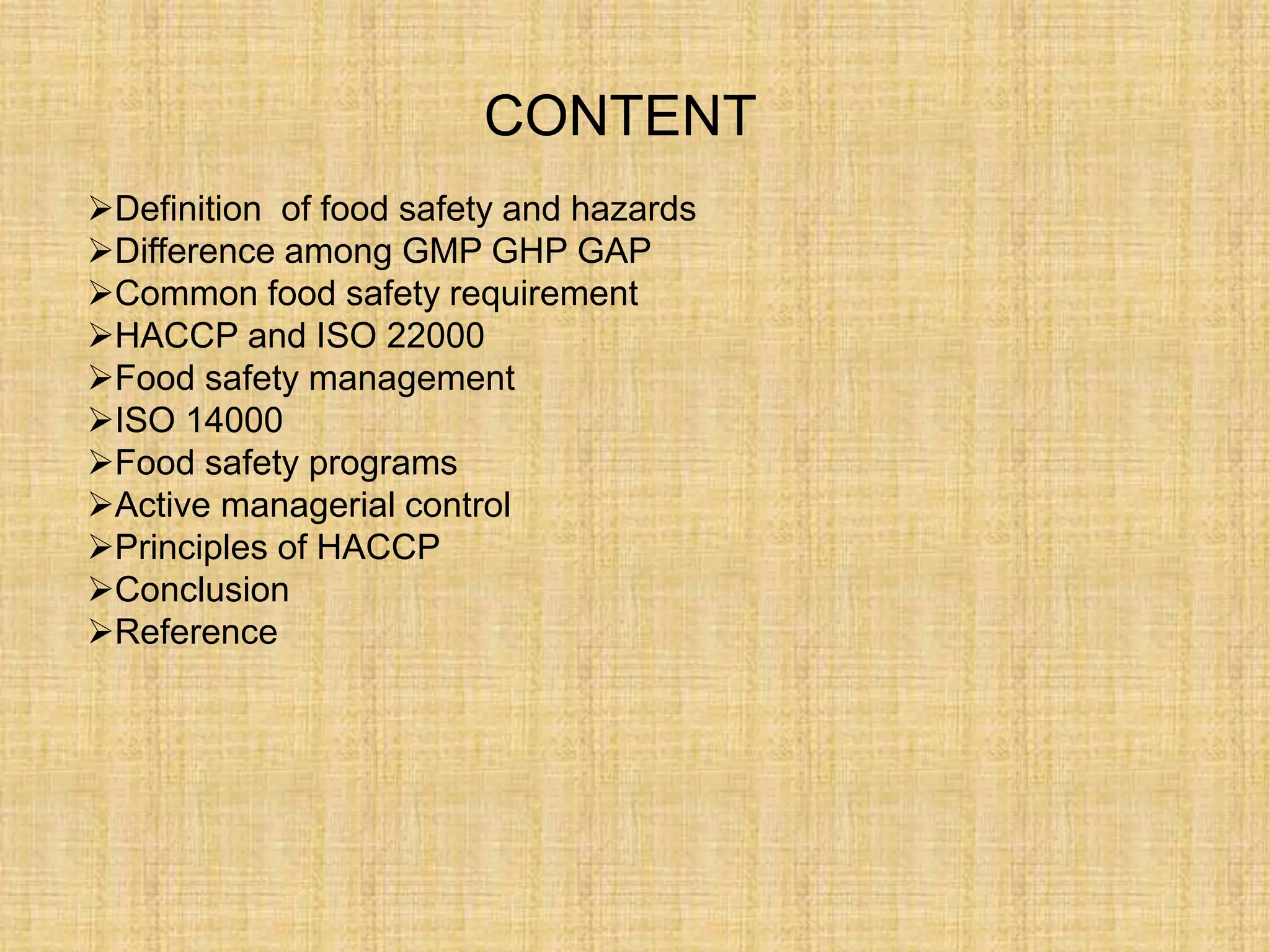 FOOD SAFETY MANAGEMENT SYSTEM PPT. | PPTX
