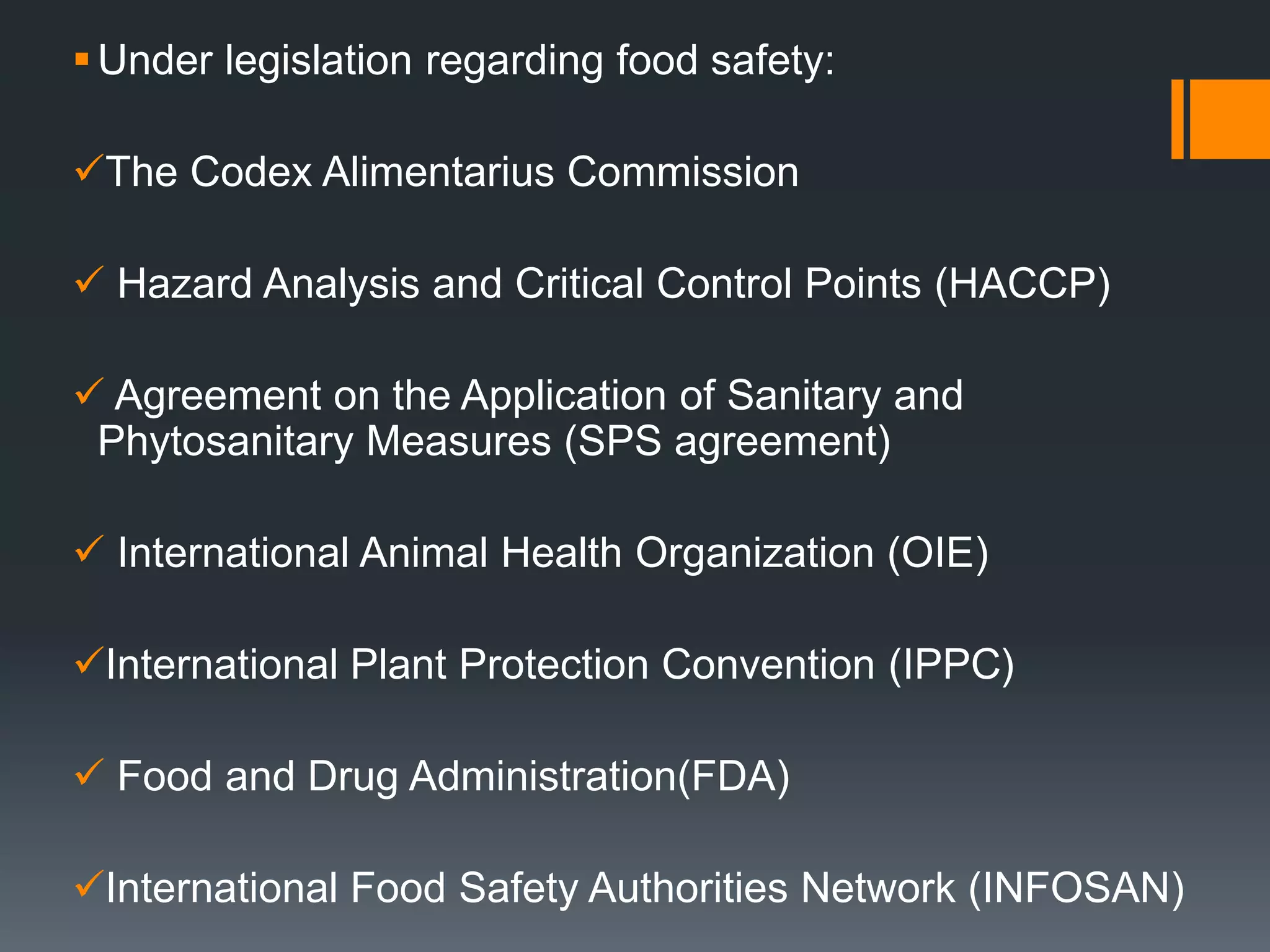 Food Safety Legislation | PPTX