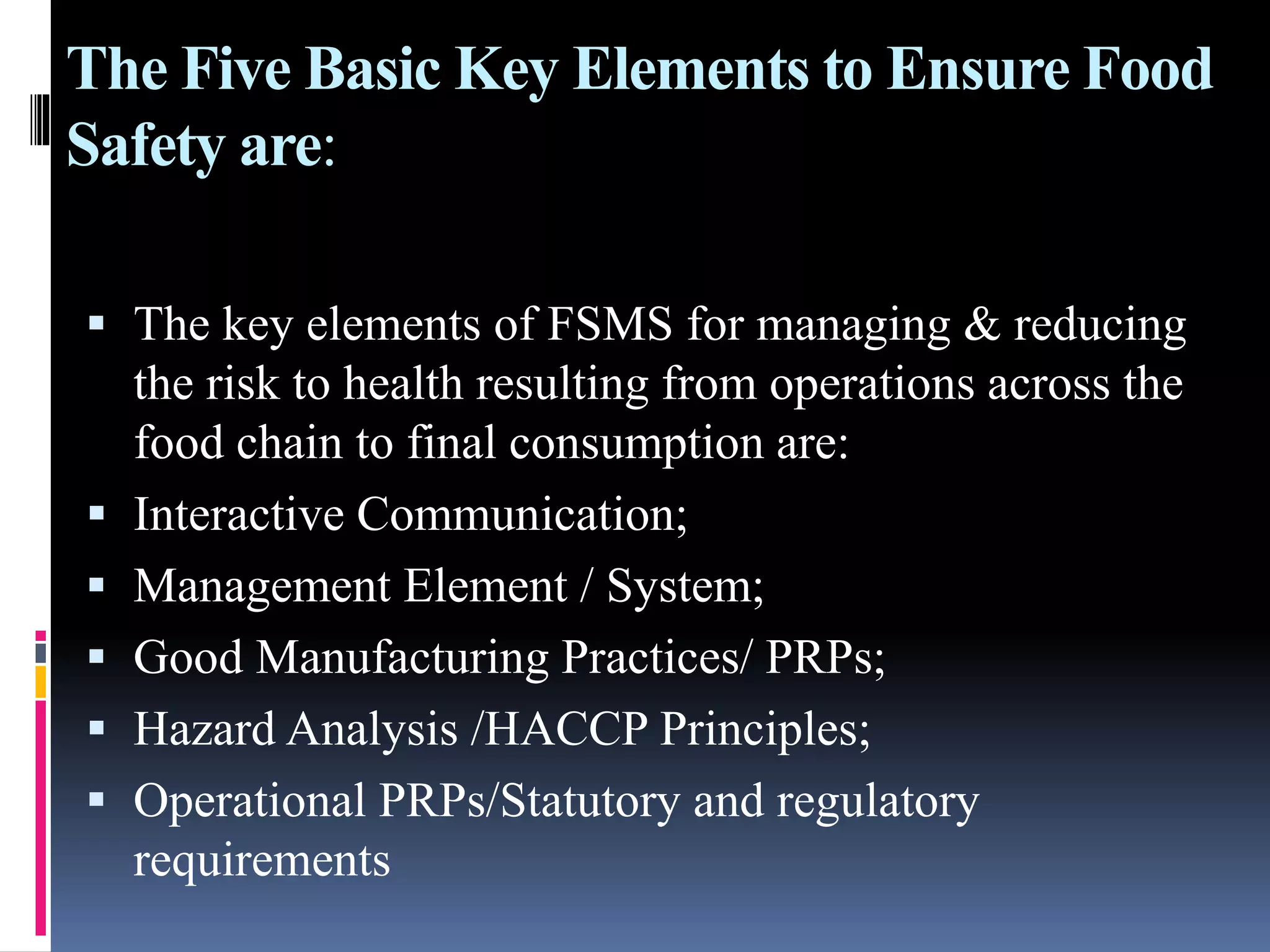 Food Safety Management Systems (FSMS) | PPTX