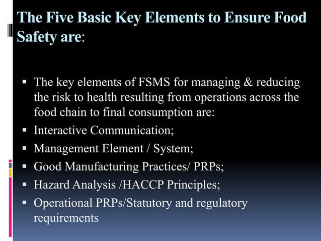 Food Safety Management Systems (FSMS) | PPTX