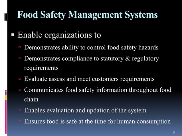 Food Safety Management Systems (FSMS) | PPTX