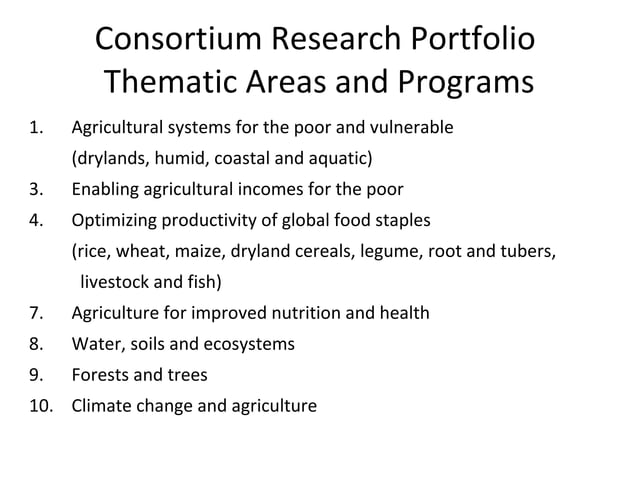 Introducing the new CGIAR structure and relations | PPT | Free Download