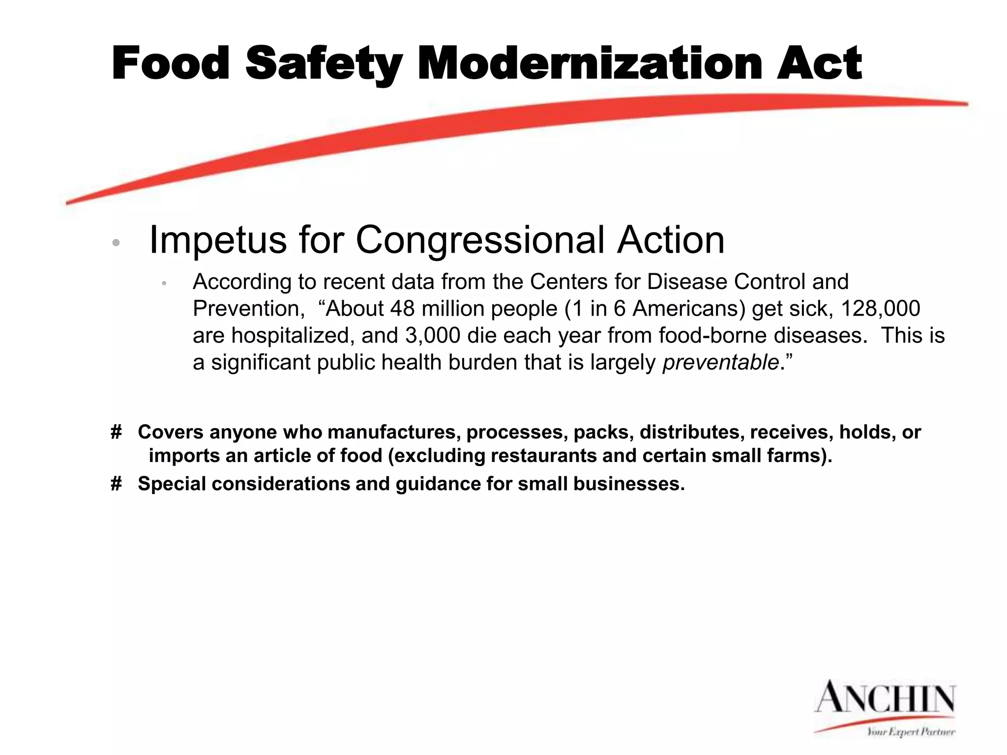 Food Safety Modernization Act | PPTX