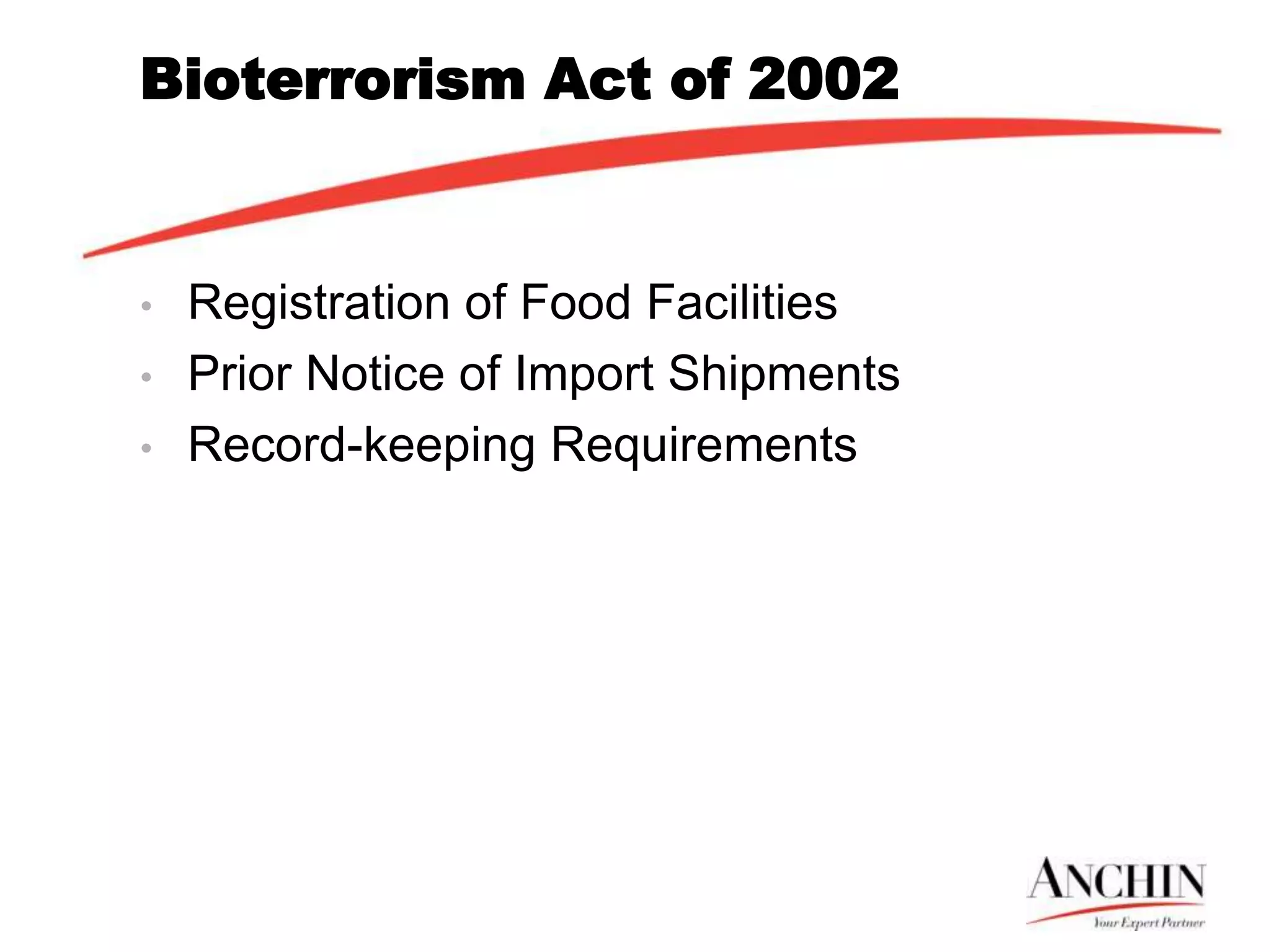 Food Safety Modernization Act | PPTX