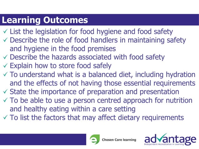 Food safety,nutrition and hydration | PDF
