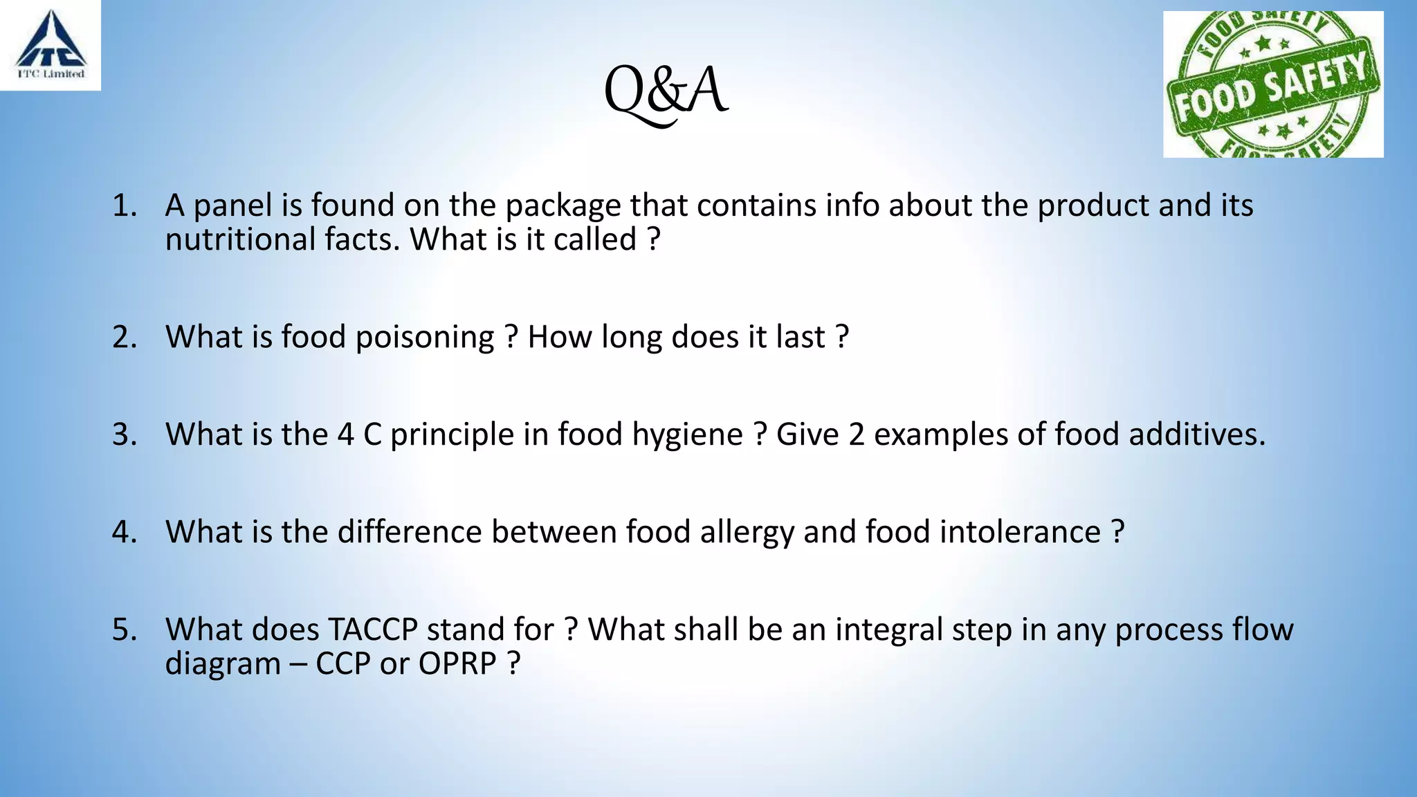 Food safety , OPRP, CCP.pptx