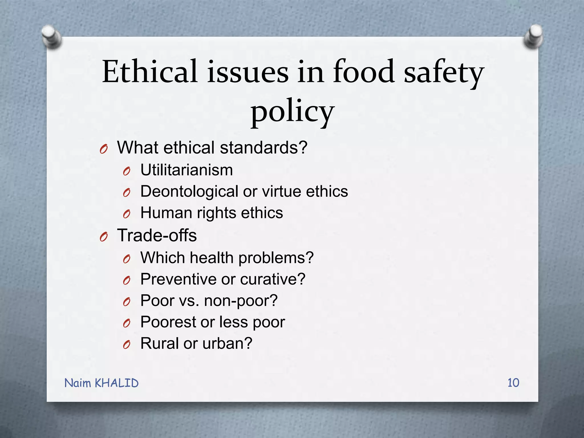 Food safety policy development | PPTX