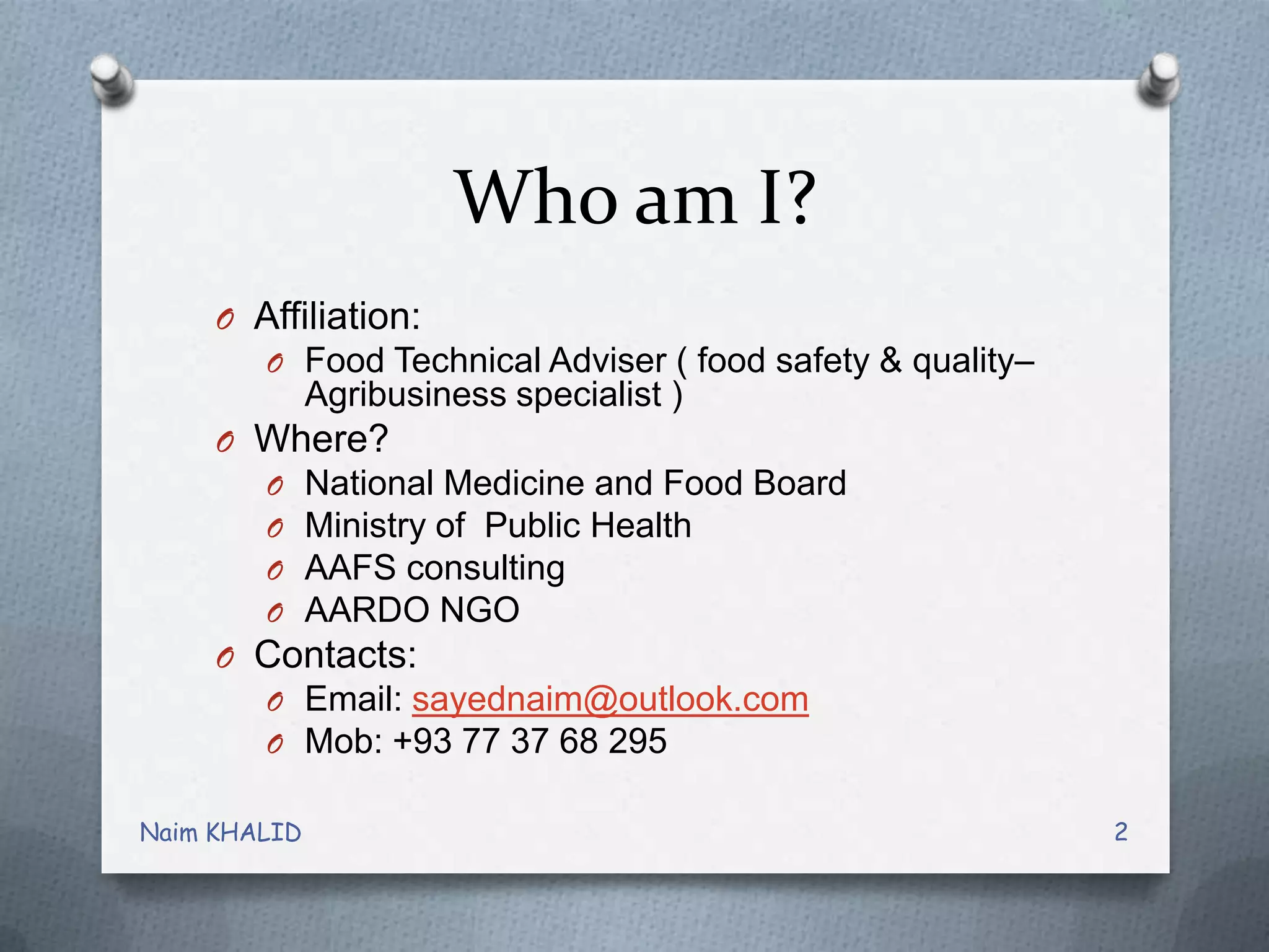 Food safety policy development | PPTX