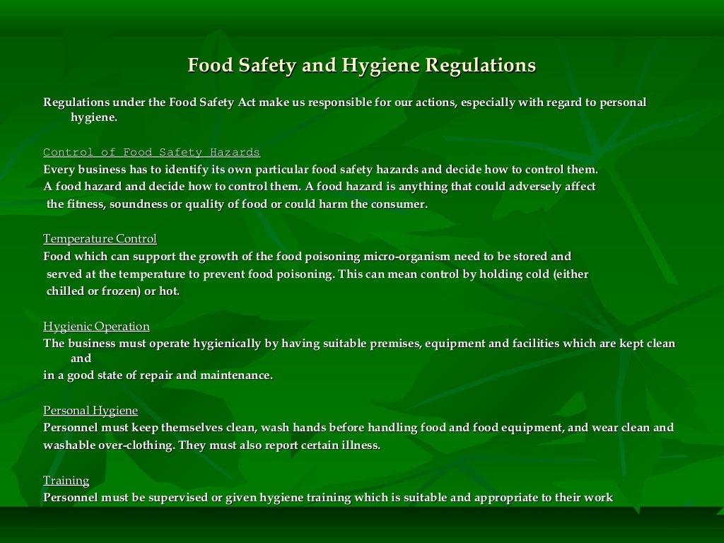 Food Safety Ppt