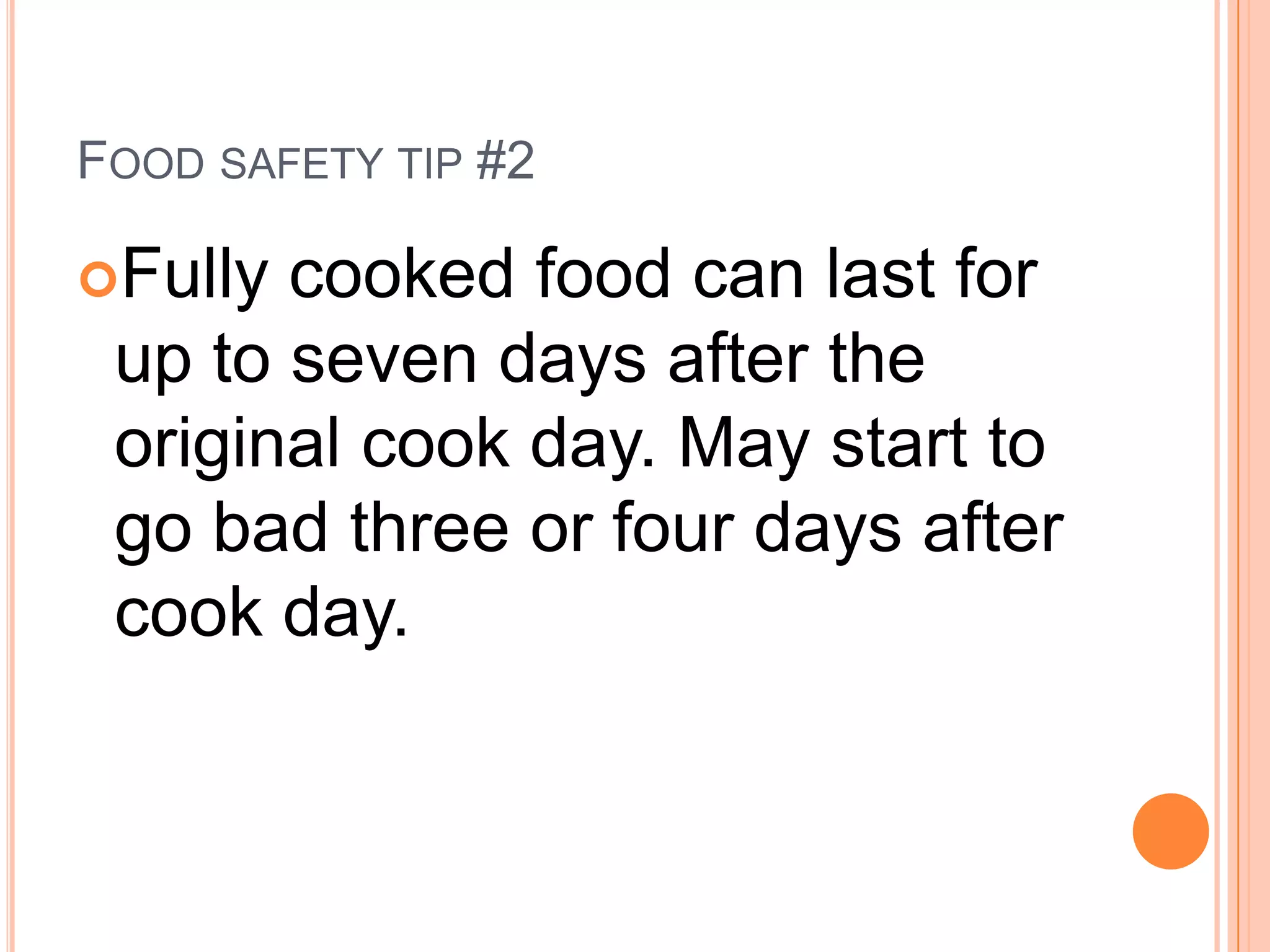 Food safety presentation | PPTX