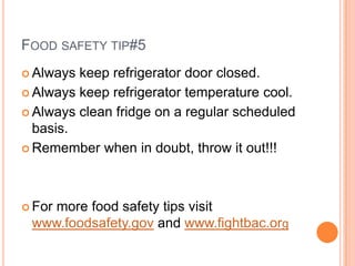 Food safety presentation | PPTX | Cooking | Food & Drink