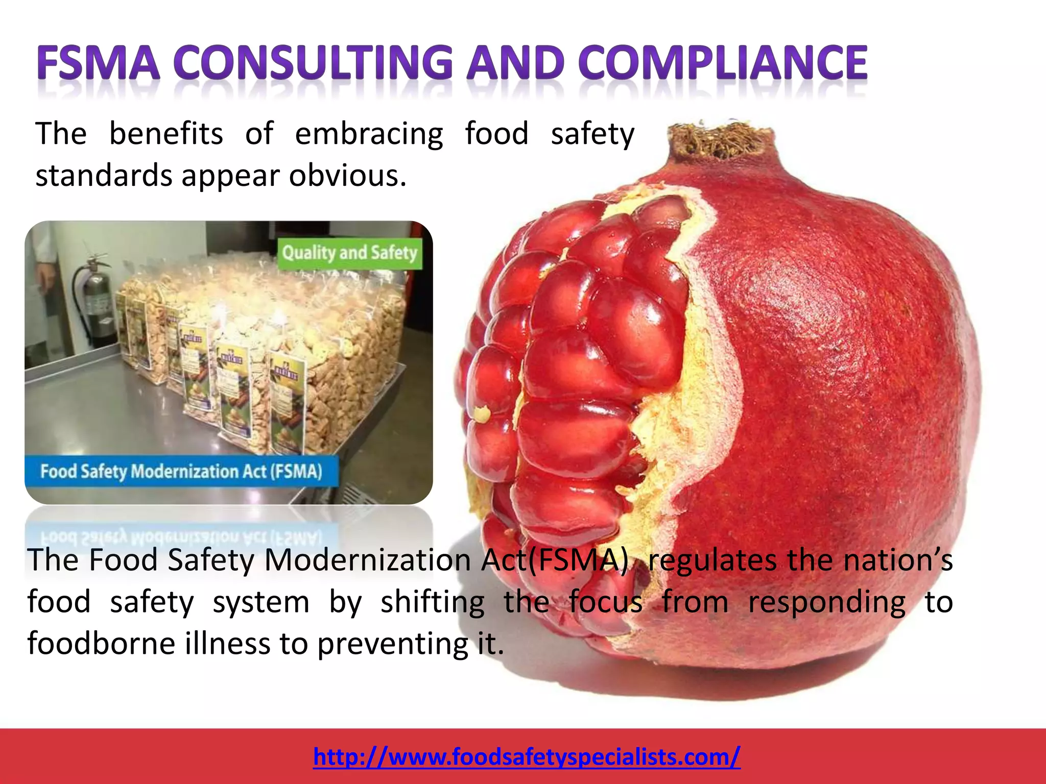 Food Safety Modernization Act | PPTX | Food Industry | Industries