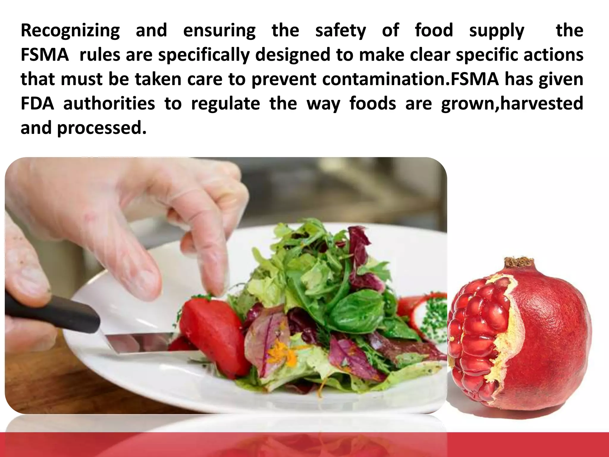 Food Safety Modernization Act | PPTX | Food Industry | Industries