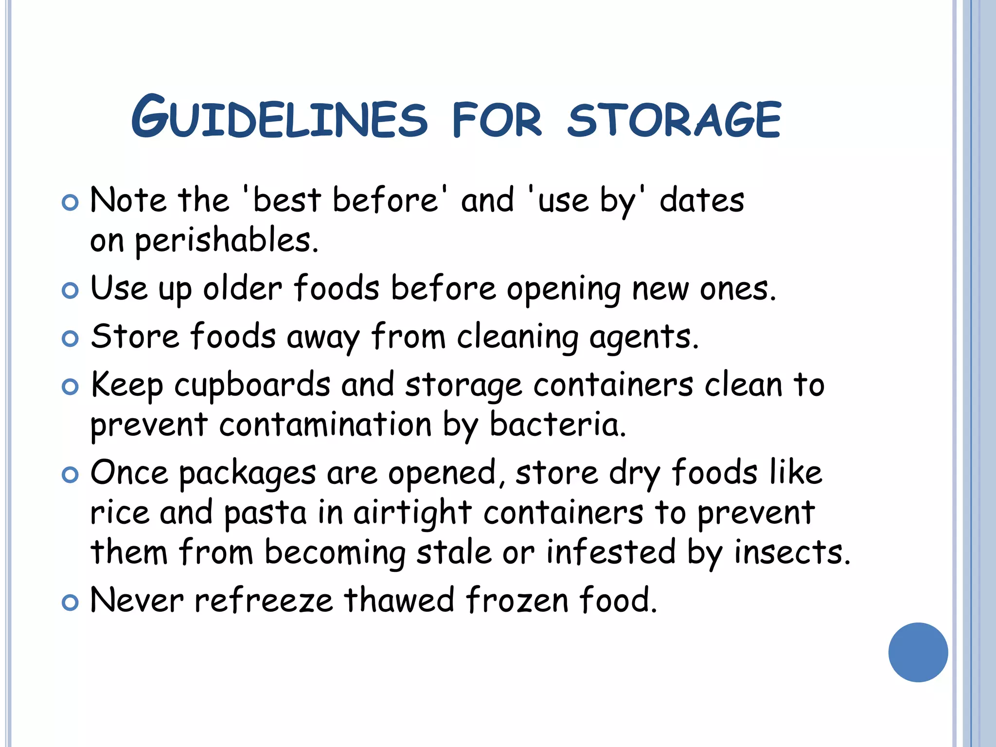 Food safety & storage | PPT