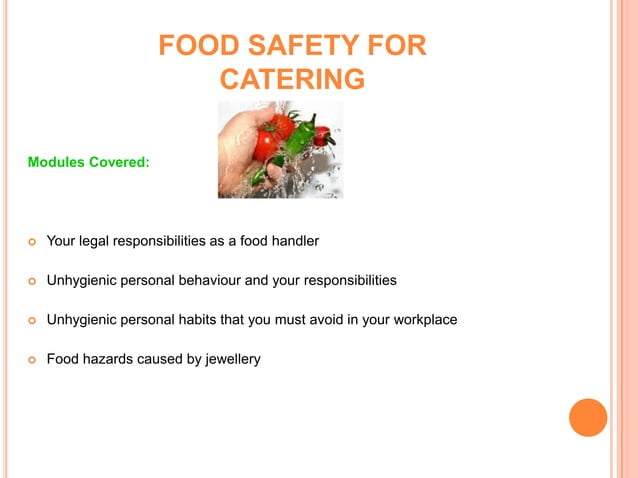Food safety trainingcourses | PPTX