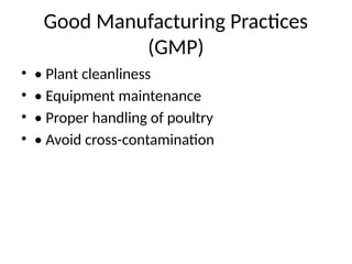 Food Safety Training in Poultry Processing | PPTX