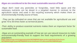 food safety via algae in term of algae application | PPTX